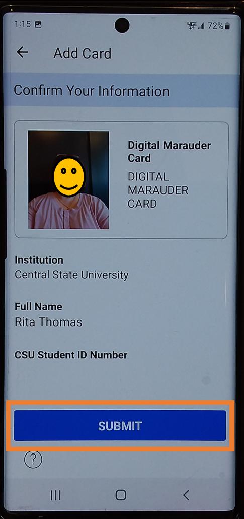 Digital Marauder Student ID Card | Central State University